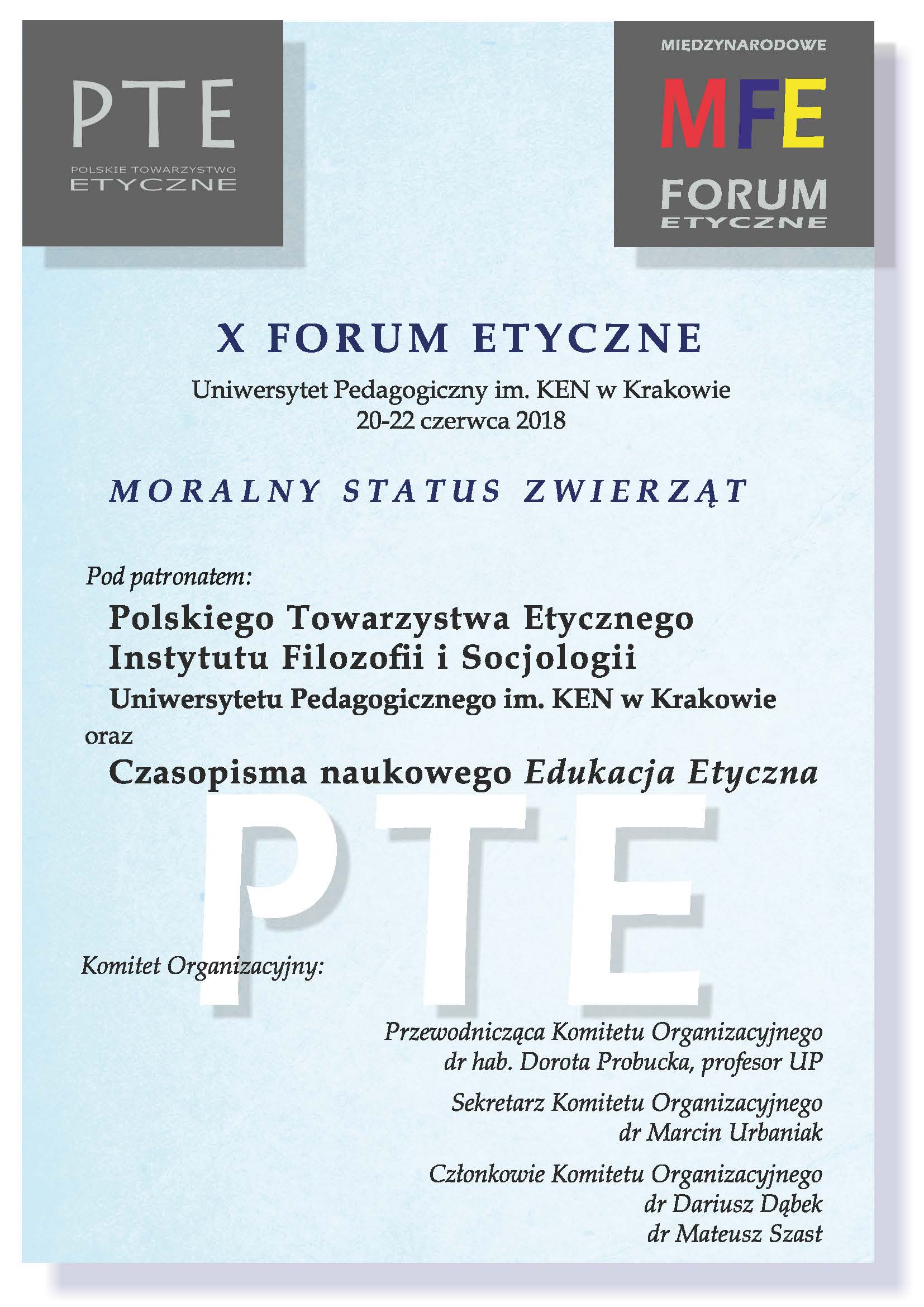 X Międzynarodowe Forum Etyczne - Uniwersytet Komisji Edukacji Narodowej ...